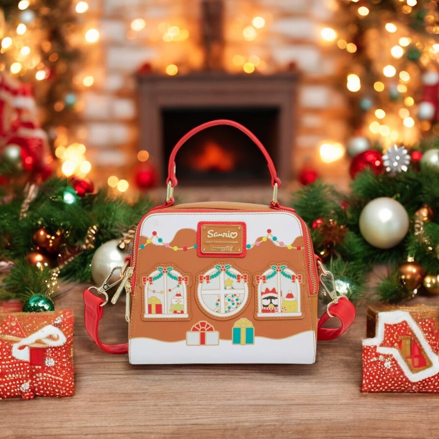 Loungefly Sanrio Hello Kitty & Friends Gingerbread House Crossbody Bag ...