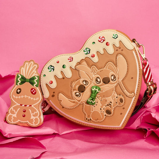 Loungefly Disney Lilo And Stitch Angel And Stitch Gingerbread Heart ...