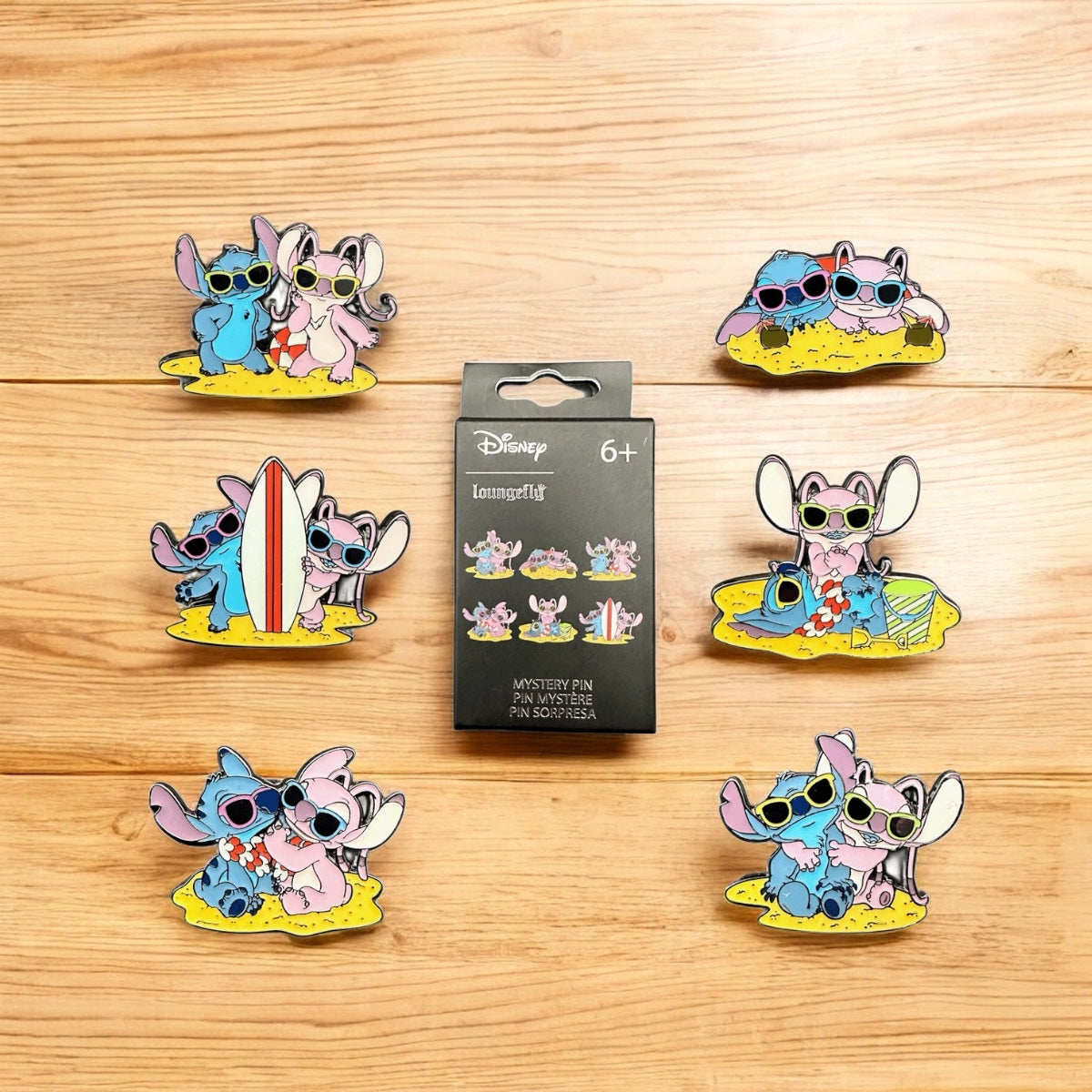 Loungefly Disney Stitch & Angel Beach Scene Mystery Pins | LF Lovers