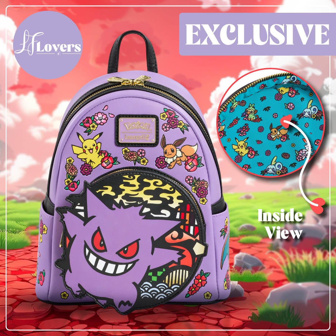 Loungefly Pokémon Gengar Floral Characters Mini Backpack | LF Lovers